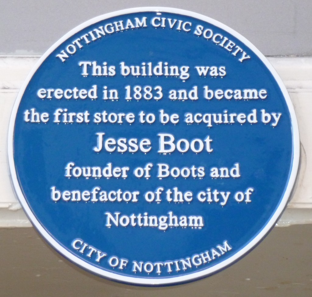 Jesse Boot Honoured by Blue Plaque | NOTTINGHAMSHIRE LOCAL HISTORY ...